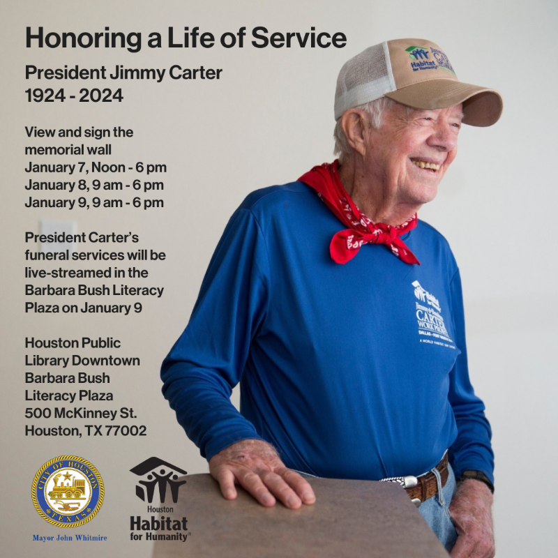 Honoring a Legacy of Service: Houston Pays Tribute to President Jimmy Carter with Habitat for ...